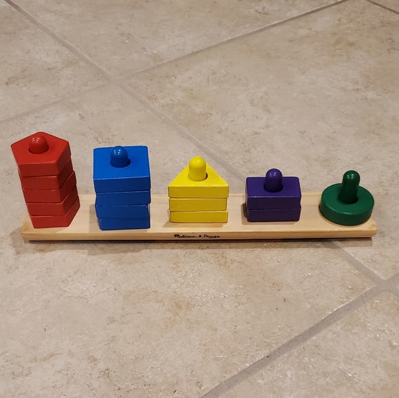 Melissa & Doug | Toys | Melissa Doug Stack And Sort Board Wooden Toy | Poshmark